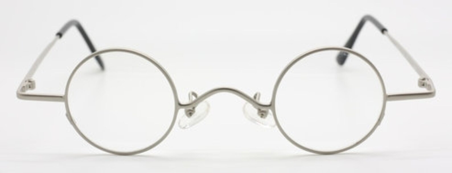 Vintage Small Round Prescription Glasses in A Matt Silver Finish by ...