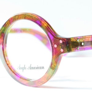 True Round Eyewear Anglo American 180E Thick Rimmed Acetate Glasses in ...