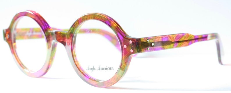 True Round Eyewear Anglo American 180E Thick Rimmed Acetate Glasses in ...