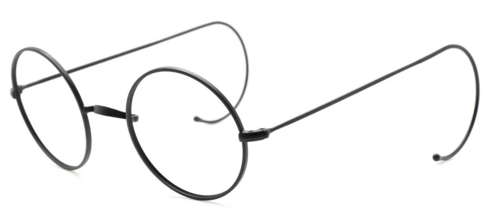 Savile Row Style True Round Black Eyewear by Beuren With Saddle Bridge ...