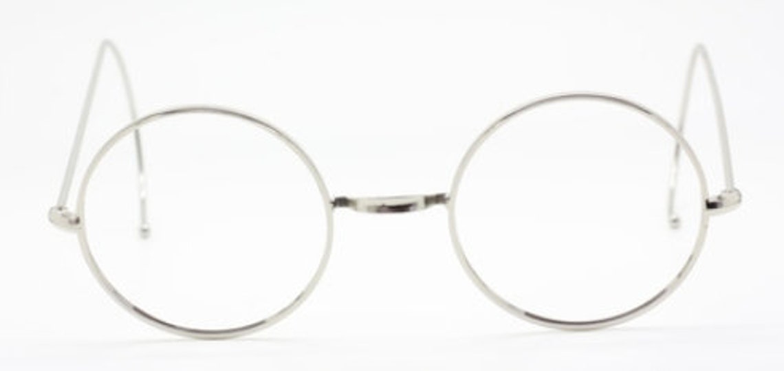Vintage Style True Round Silver Finish Eyewear by Beuren Model 1700 ...