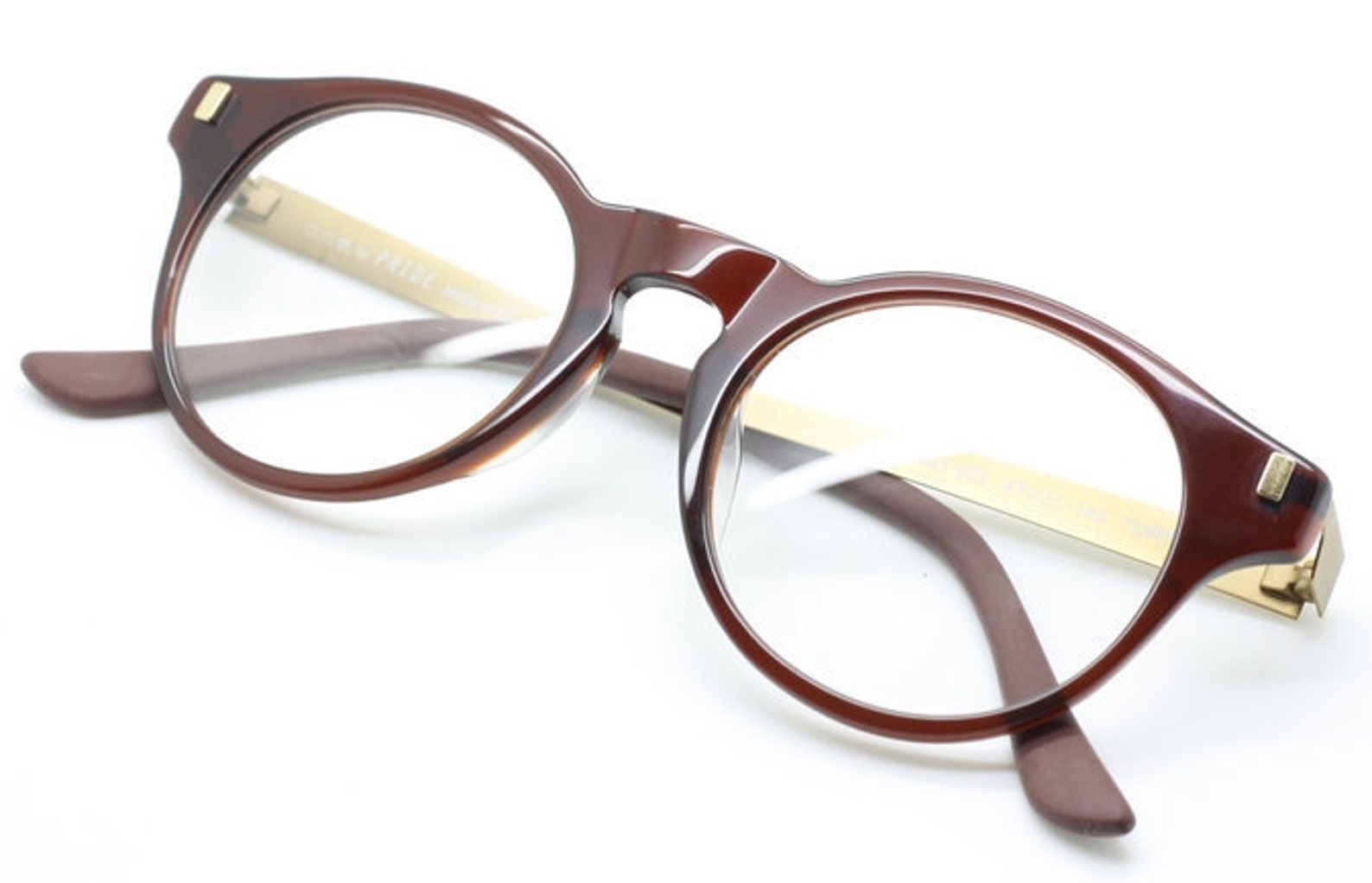 Round Vintage Style Hand Made Italian Glasses by PRIDE Eyewear in A ...