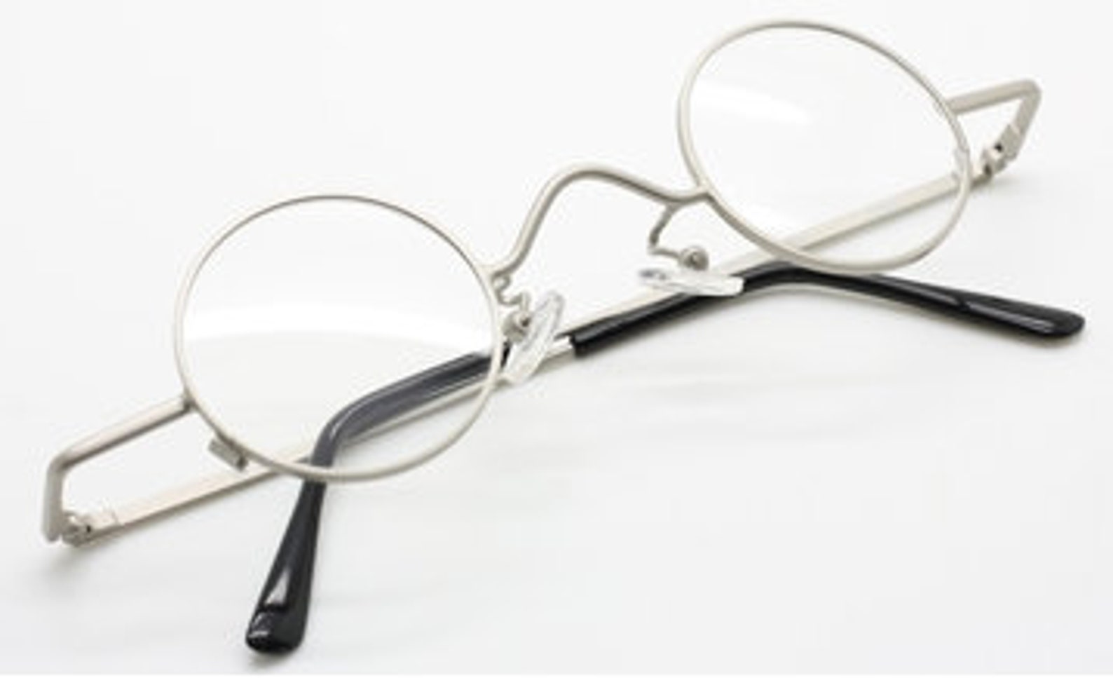 Vintage Small Round Prescription Glasses in A Matt Silver Finish by ...