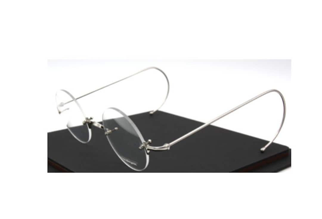 Rimless True Round Glasses 1919 by Beuren With Saddle Bridge and ...