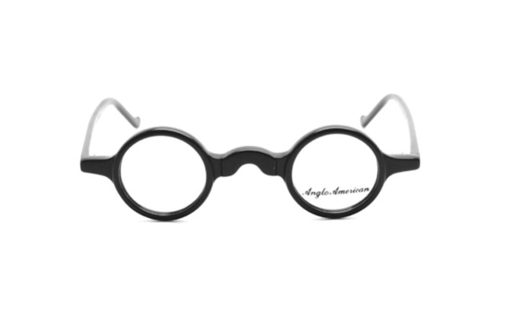 Small Round Anglo American Groucho Small 30mm Lens Round Glasses Black ...