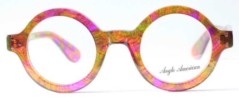 True Round Eyewear Anglo American 180E Thick Rimmed Acetate Glasses in ...
