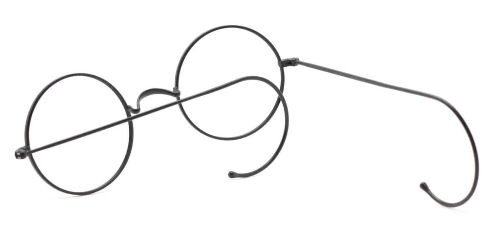 Savile Row Style True Round Black Eyewear by Beuren With Saddle Bridge ...