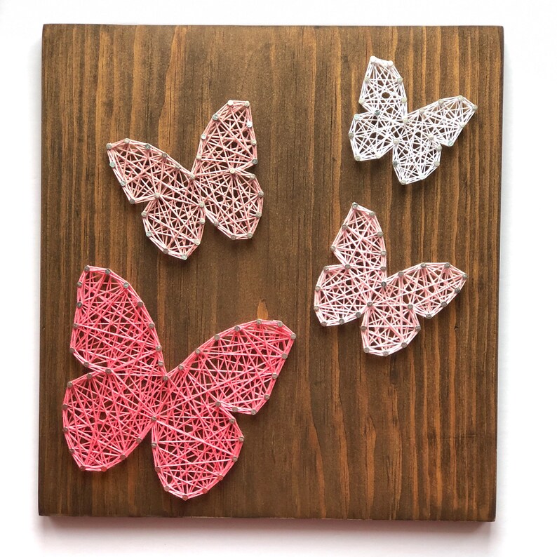 String Art Butterfly String Art Butterfly Decor Kids Room - Etsy