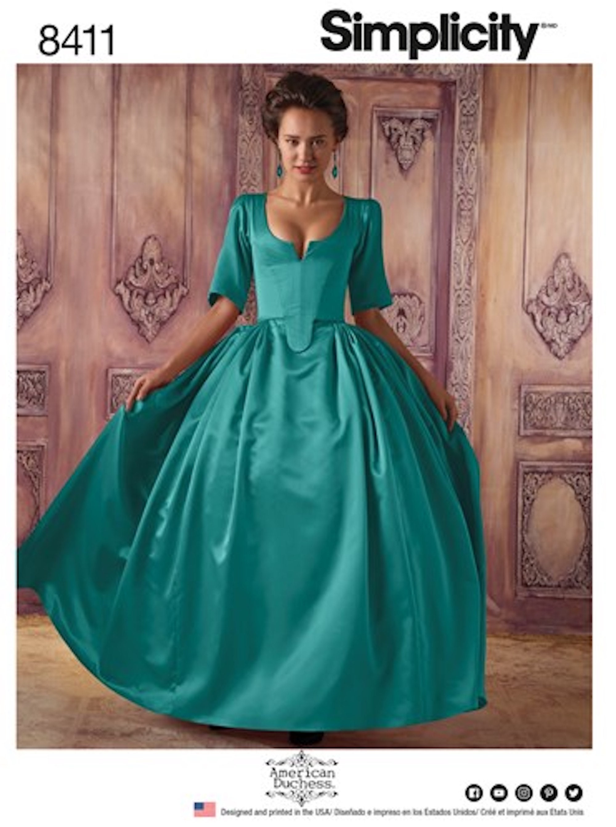 Simplicity 8411 Misses' 18th Century Costume. Misses Size 6 14 or Size ...