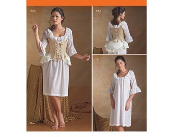 Uncut Simplicity Sewing Pattern 8162 18th Century Undergarments Pattern ...