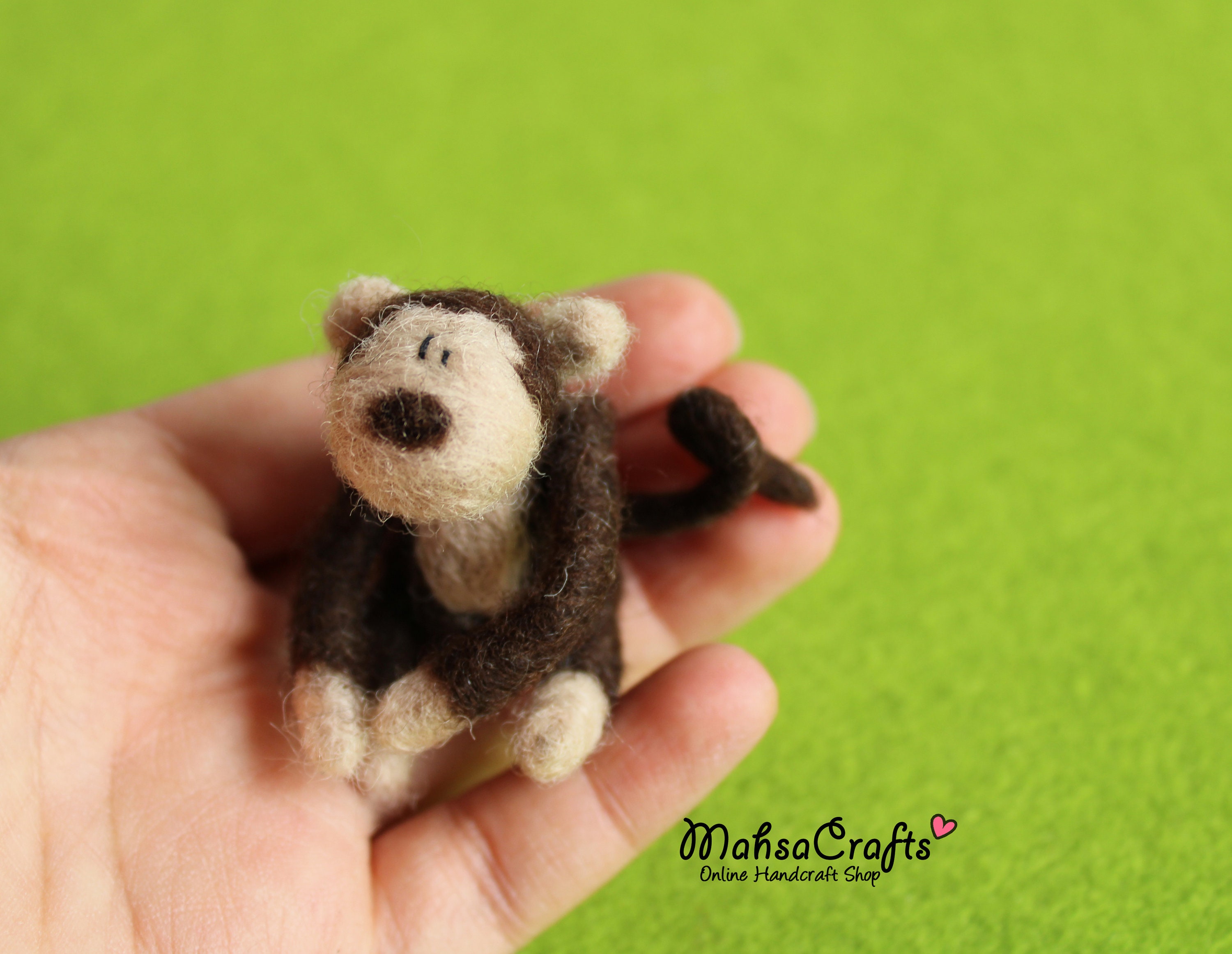 Felt Animals, Jungle Animals, Animal Figurine, Dollhouse Miniatures ...