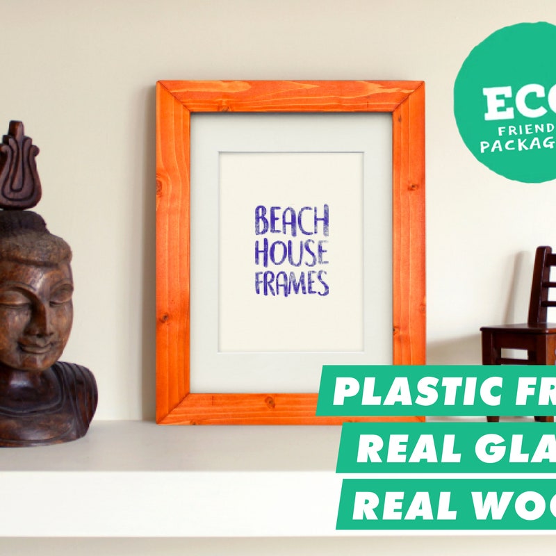 Orange Photo Frame 5x5 - Etsy UK