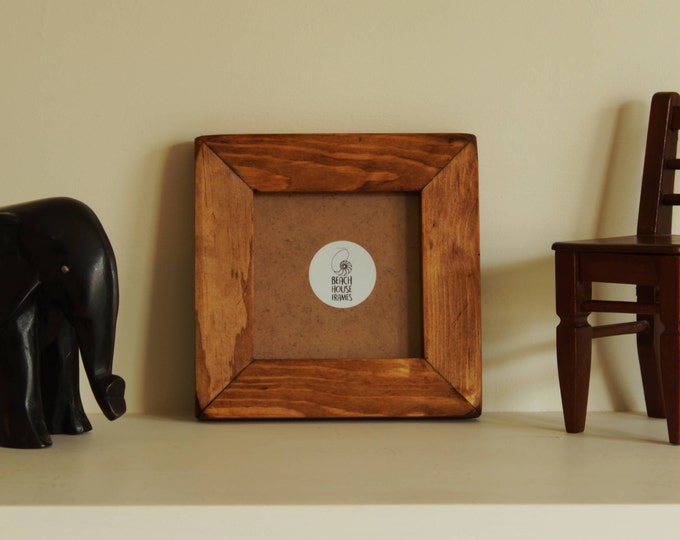 Barnwood FRAME 5x5 Handmade From Reclaimed Weathered Wood Rustic ...