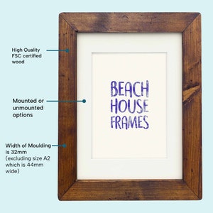 A2 Picture Frame | Poster | Large | Big Frame | Rustic | Vintage ...