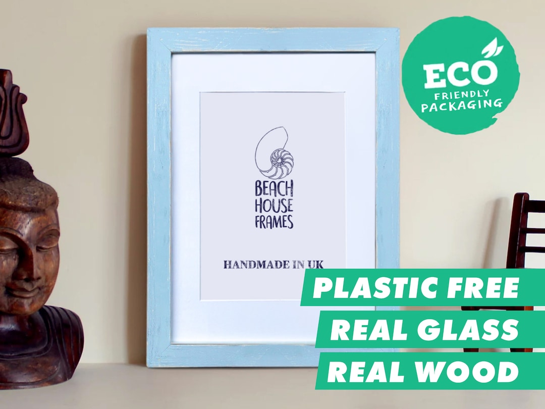 A3 Picture Frame Rustic Sky Blue Photo Frame Blue Frame Vintage Blue ...