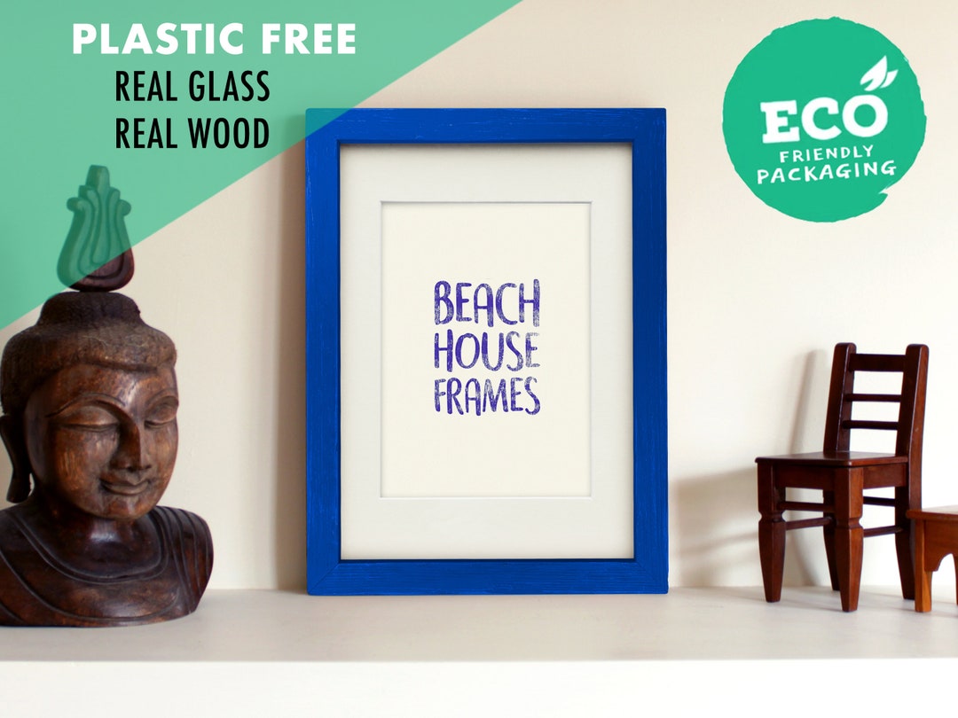 Royal Blue Picture Frame Rustic A2, A3, A4, A5, 5x5, 6x6, 5x7, 6x8 ...