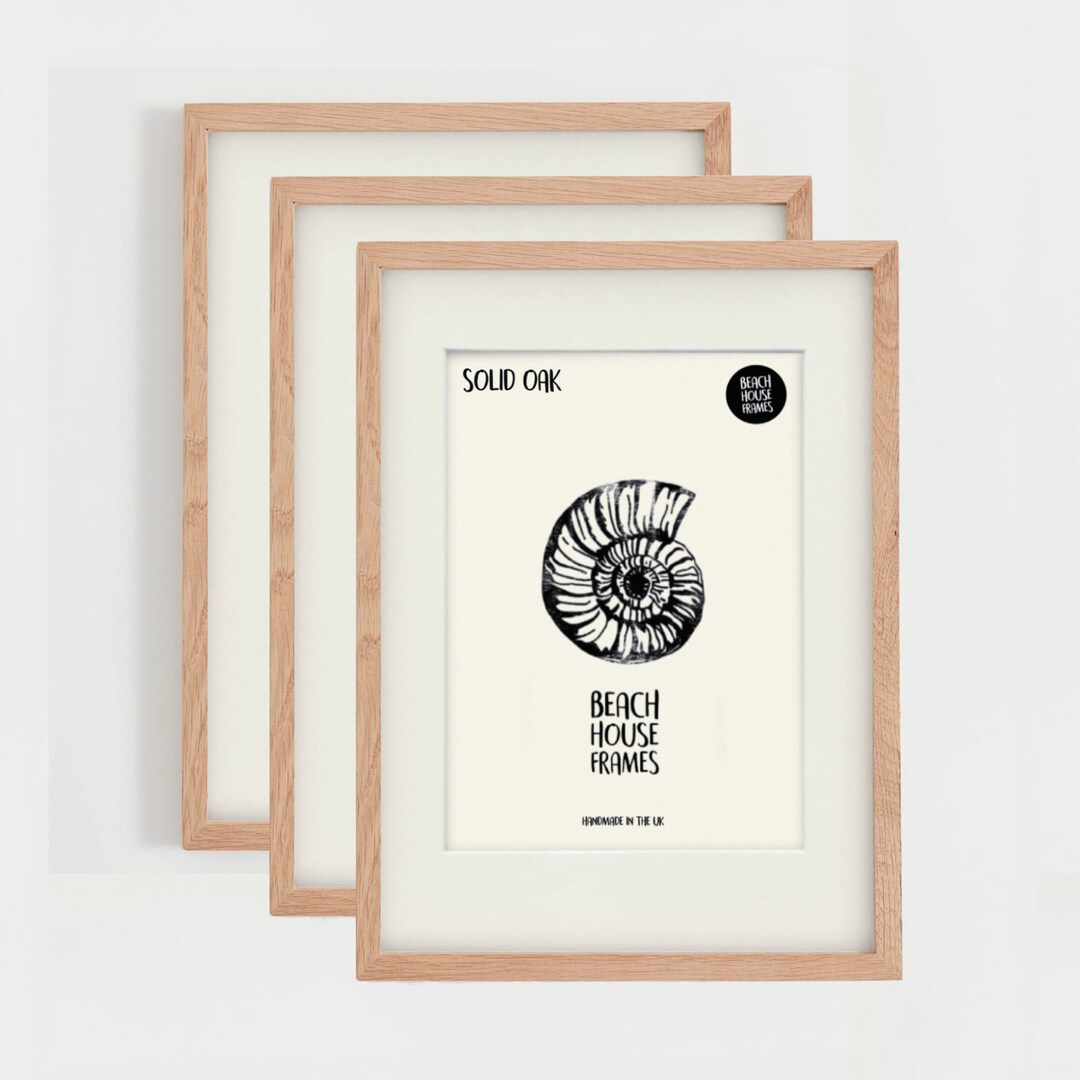 Set of 3 Solid Oak Picture Frames | Photo Frame | A2, A3, A4, A5, A6 ...