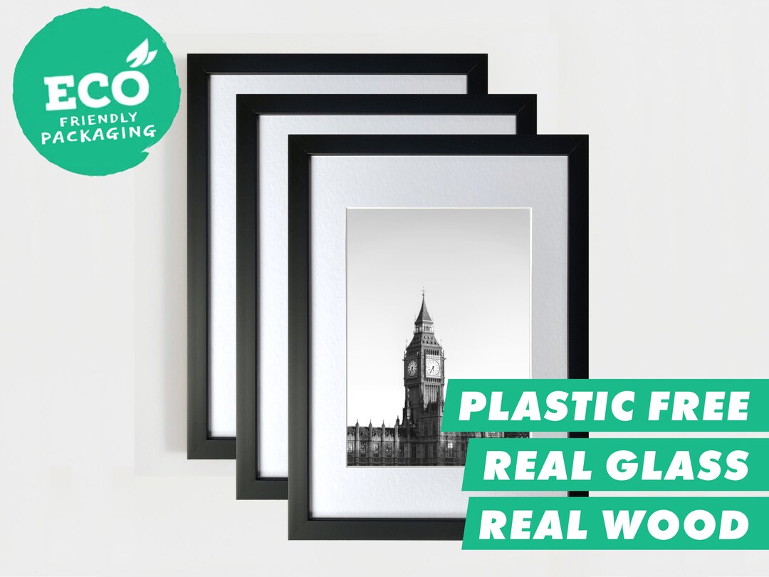 Set of 3 Black Picture Frames Black Photo Frame A3, A4, A5, 5X7, 6X8 ,8X10, 11X14 Decor Family ...