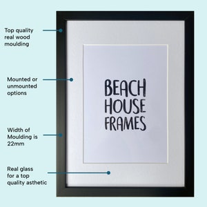 Black Picture Frame Black Photo Frame A3, A4, A5, 5X7, 6X8 ,8X10, 11X14 Wall Decor Family ...