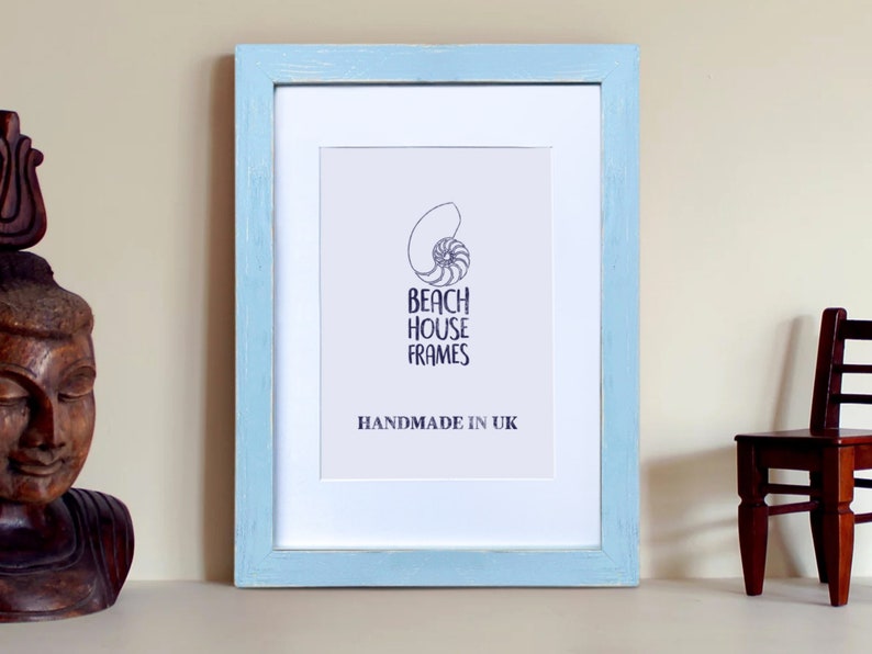 A2 Picture Frame Rustic Sky Blue Photo Frame Blue Frame Vintage Blue ...