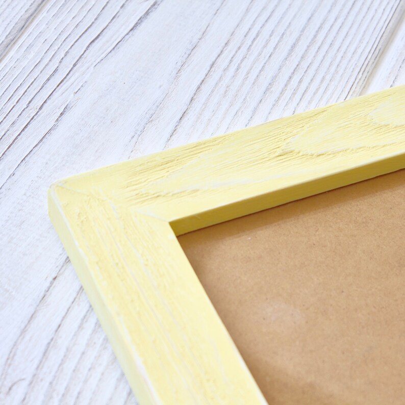 A5 Yellow Picture Frame | Photo Frames | Handmade | Rustic | Beach ...