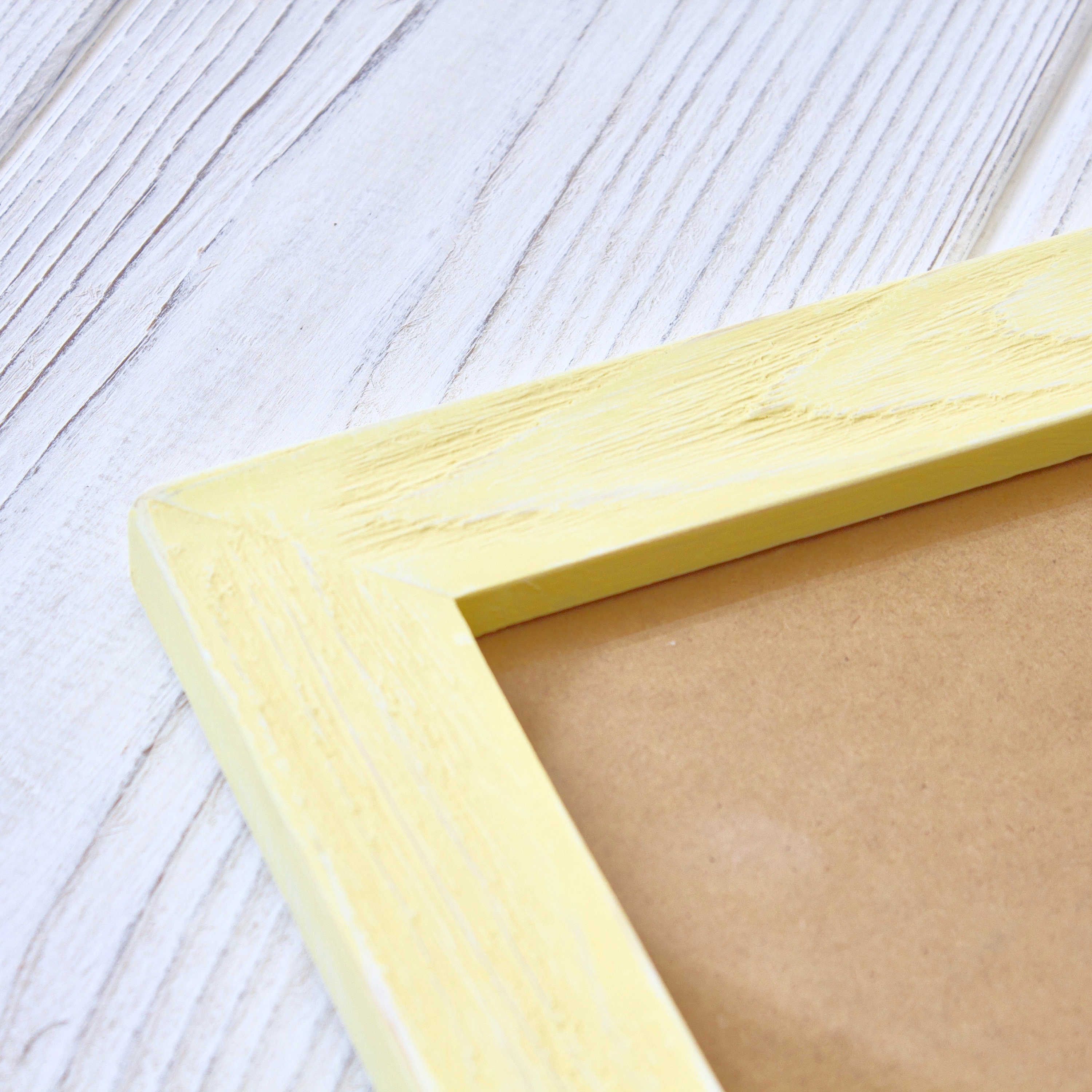 A5 Yellow Picture Frame | Photo Frames | Handmade | Rustic | Beach ...
