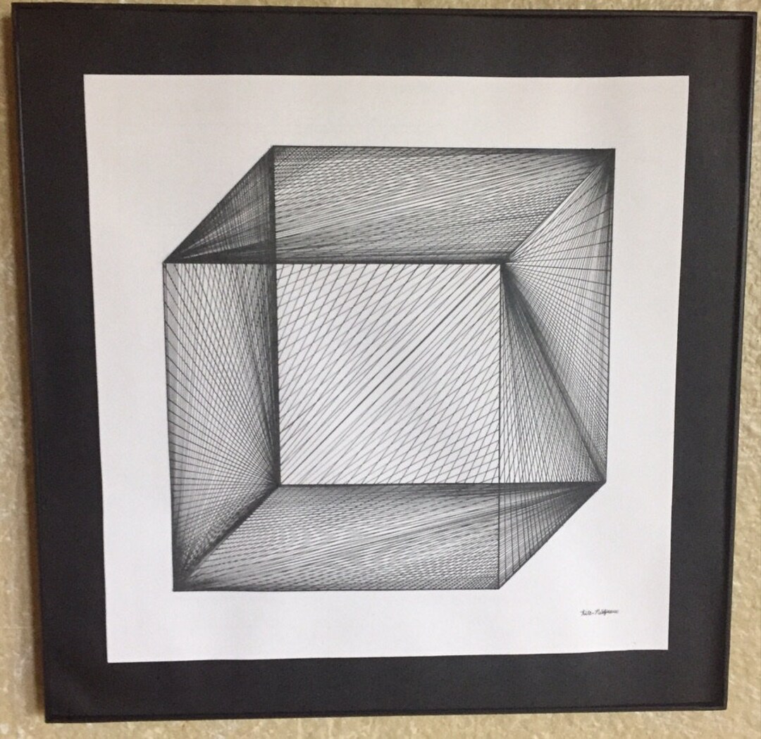 Cube - Print of Hand-drawn Original - Etsy