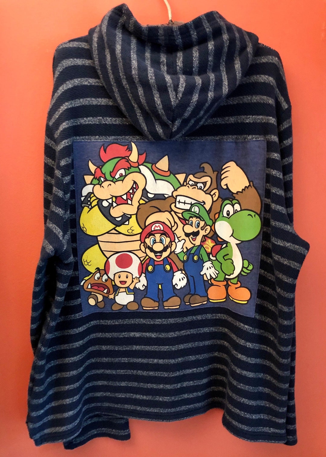 Nintendo Characters Mario Bros Donkey Kong Yoshi 80s Pullover Hoodie ...