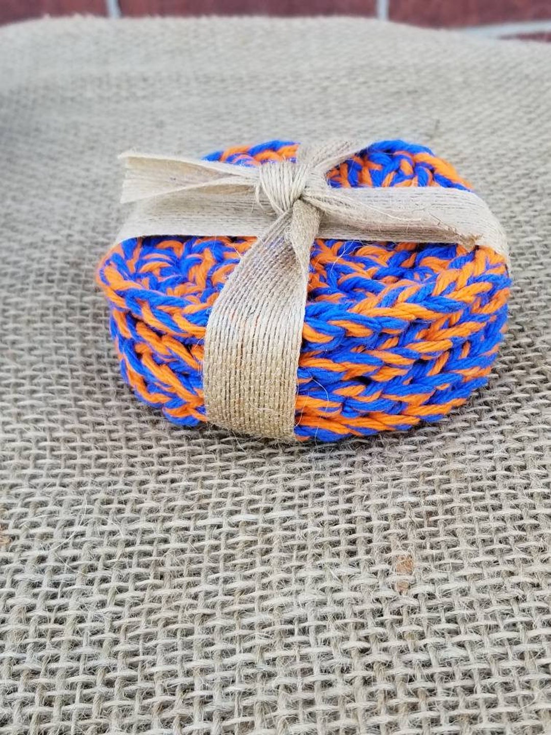 SEC Team Colors Line - Florida Gators Crocheted Mug Coaster Set - Etsy