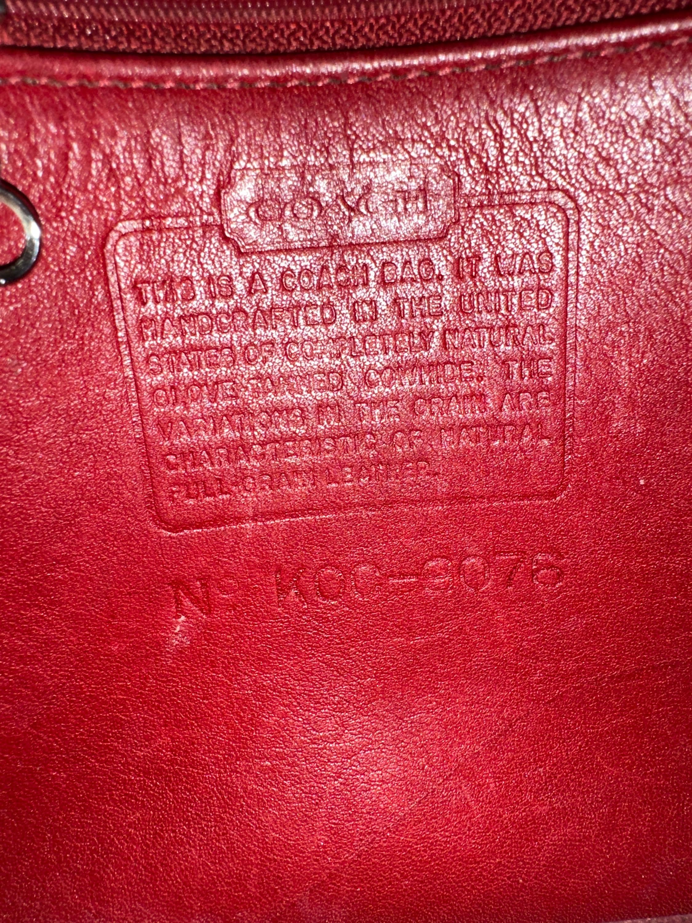 Vintage COACH Classic Companion Flap Red Leather Crossbody Bag Purse ...