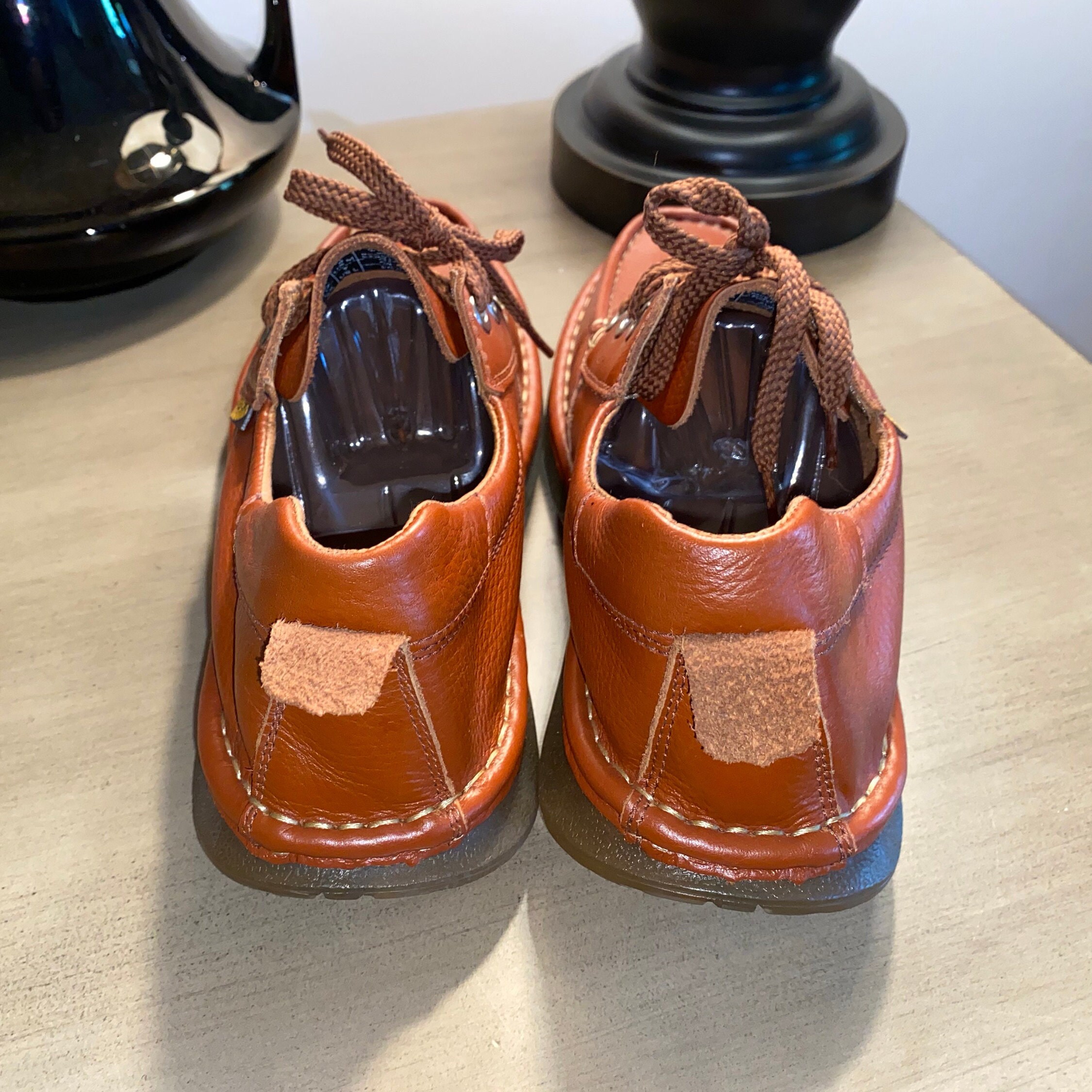 New Old Stock Dr Martens 3 Eye Moc Toe Rust Leather Oxfords Shoes UK 5 ...