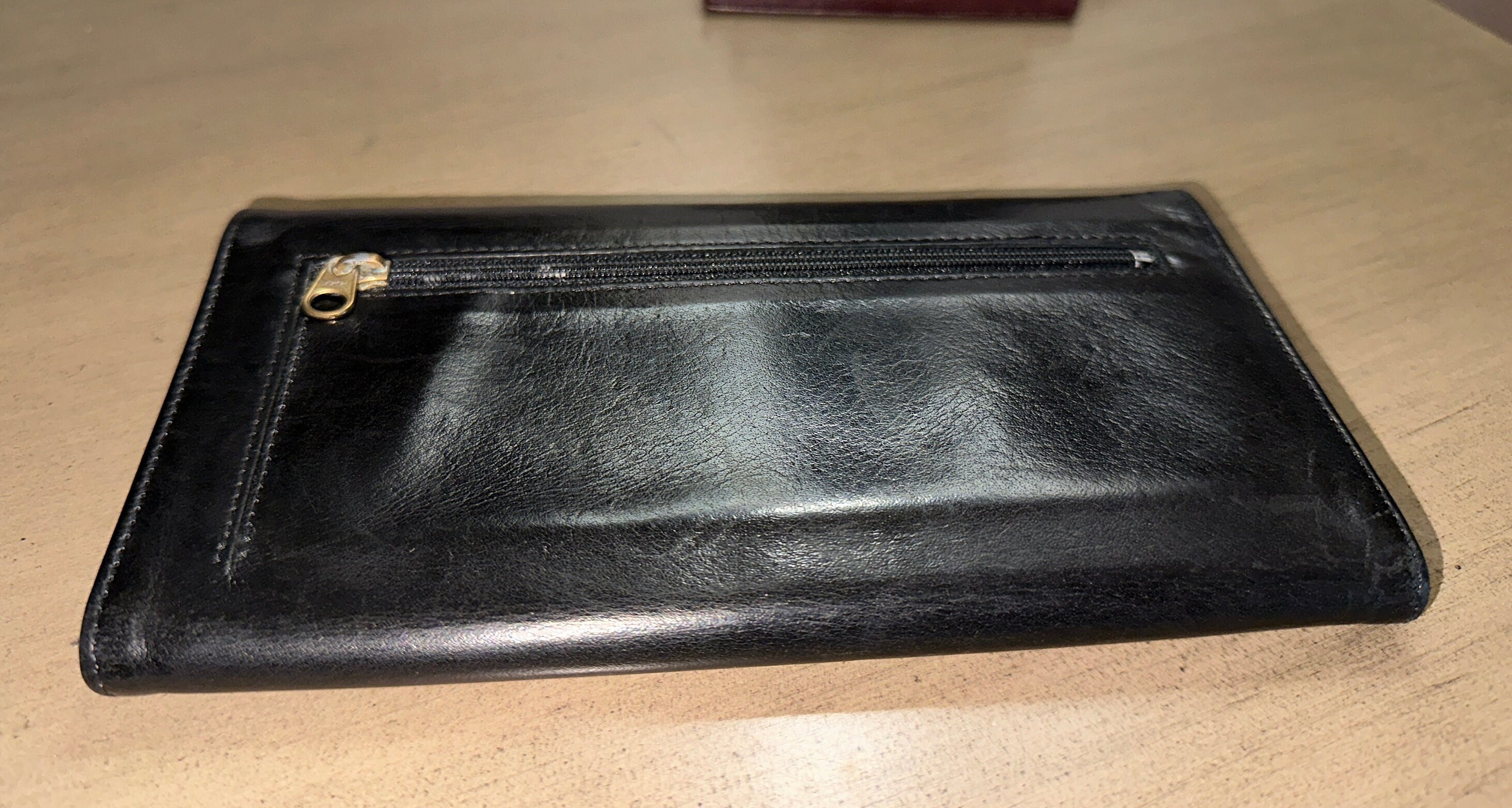 Vintage COACH Black Polished Calfskin Leather Combination Checkbook ...