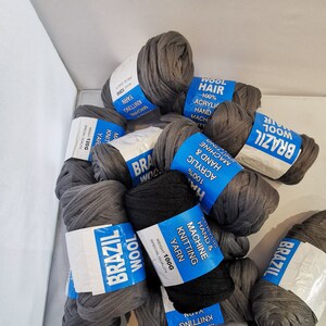 To Clear: 1 Very Dark Grey Brazilian Wool Hair, Faux Locks, Braids ...