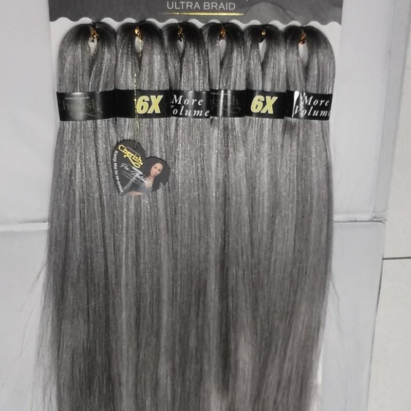 Kanekalon braiding hair salt and pepper - Etsy.de