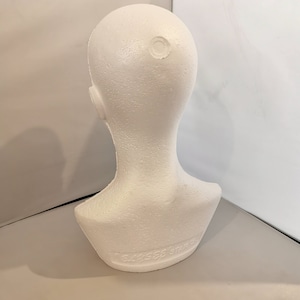 Model. Poly Head. Styrofoam Mannequin Head Display Stand. Hat, Glasses ...