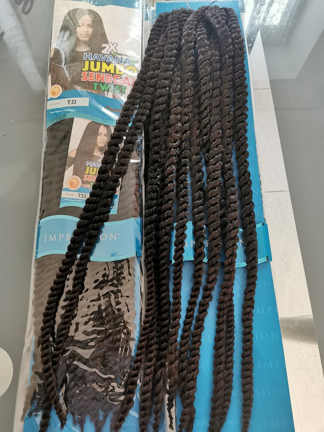 To Clear: Medium Fat Senegalese Twist Braid for Crochet. Colour Brown ...