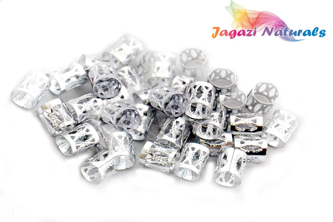 X20 Tube Rings to Decorate Your Hair cuffs Metal Clips Rasta - Etsy