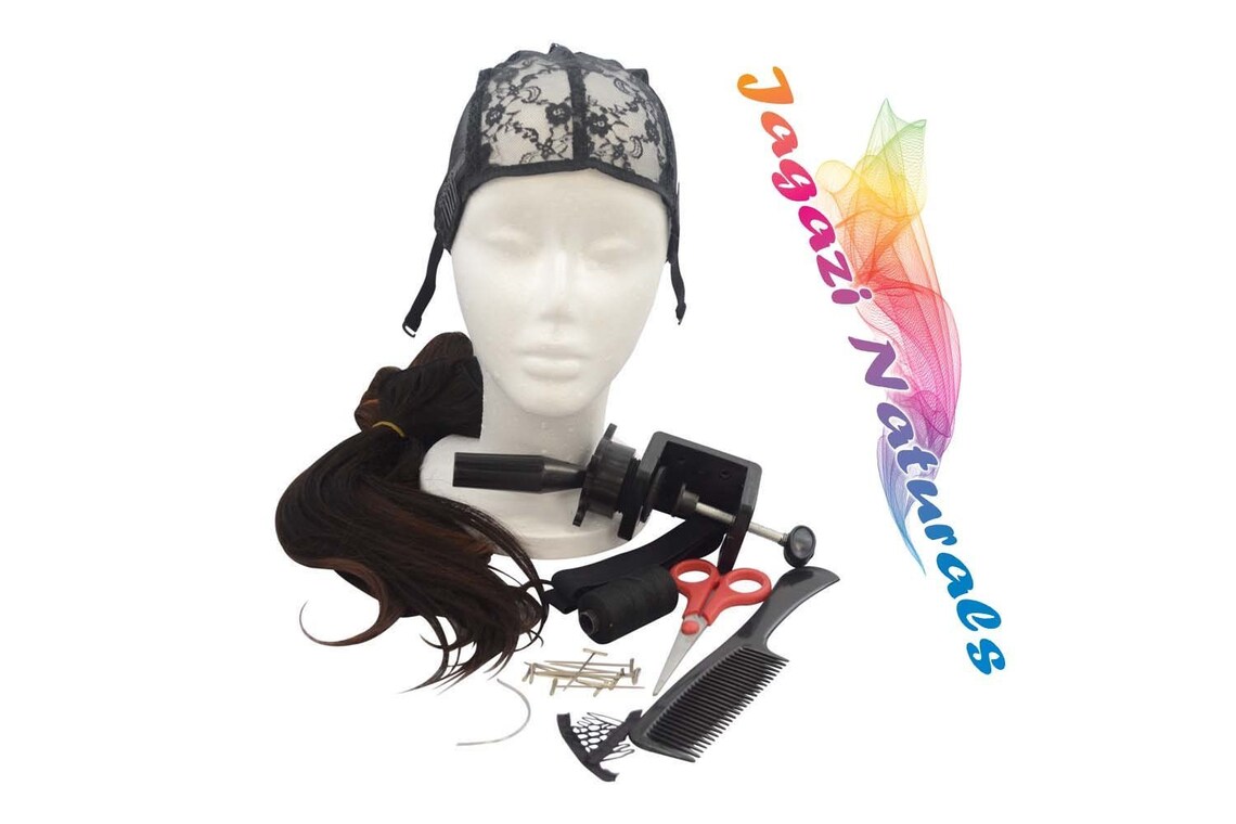 Perfect for Gift. Complete Starter Wig Making Set.wig Cap. Comb. C ...