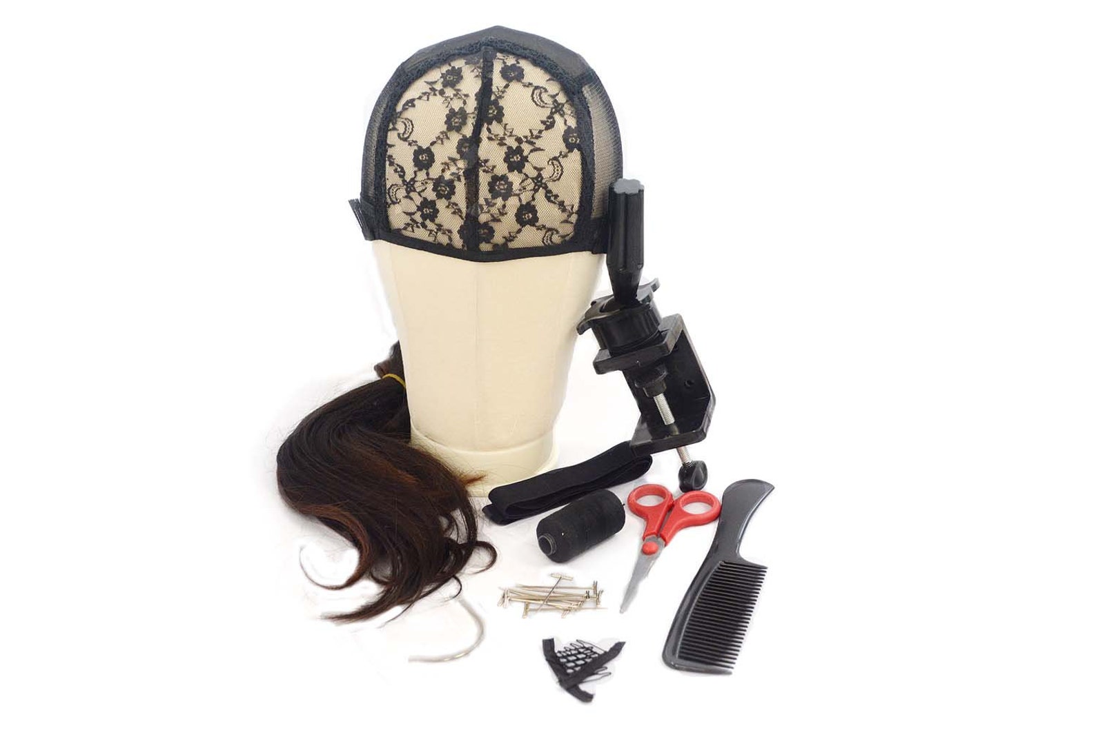 Perfect for Gift. Complete Starter Wig Making Set.wig Cap. Comb. C ...