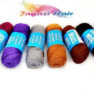 Various Colours: Brazilian Wool Hair, Faux Locks, Braids, Twists ...