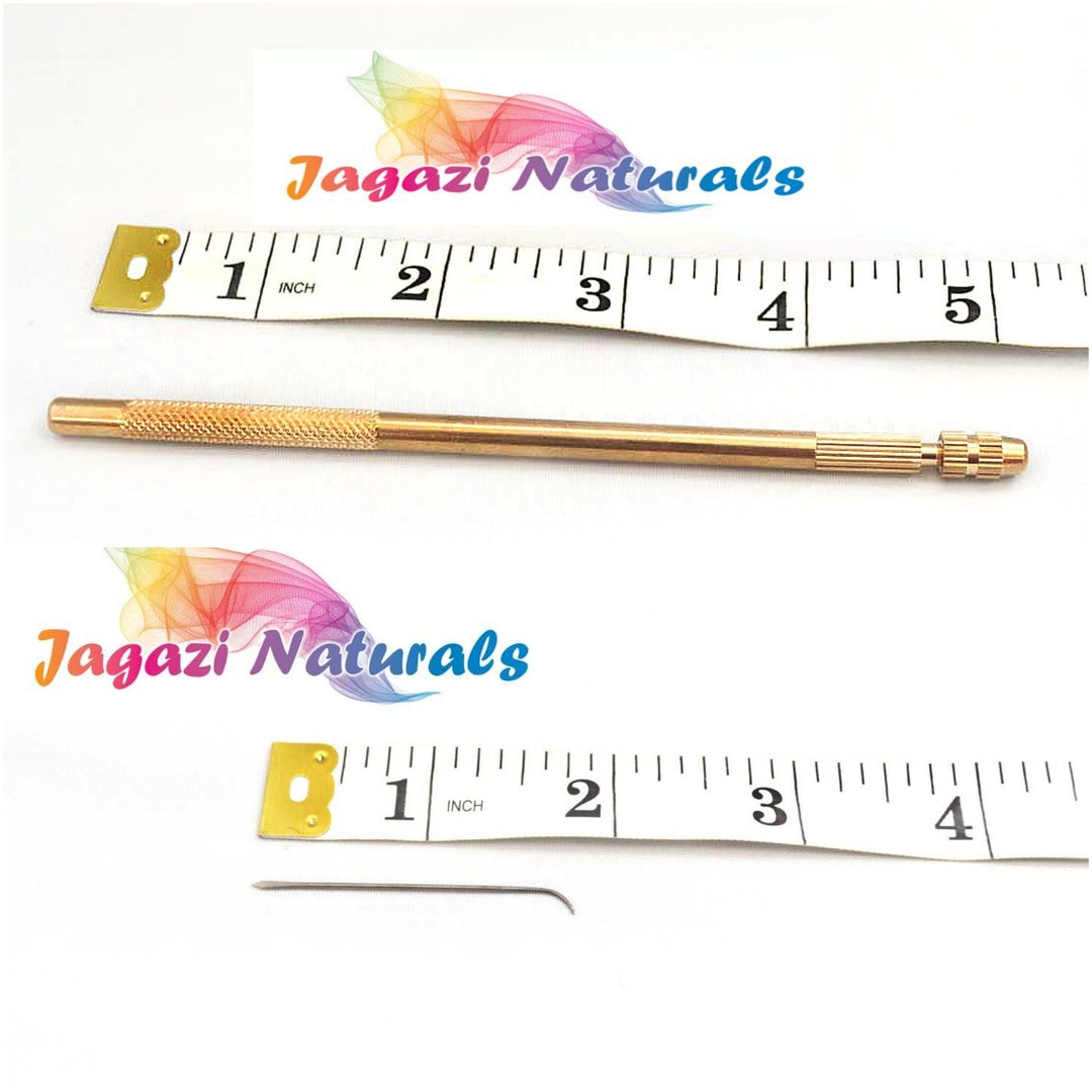 German Needle Ventilating Hook & Holder Set Ventilation Knotting Lace ...