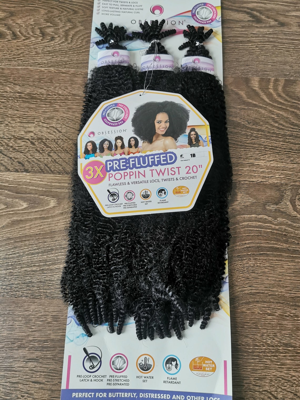 X3 Pre Fluffed Poppin Twist. Afro Kinky Bulk. Flawless, Versatile Locs ...