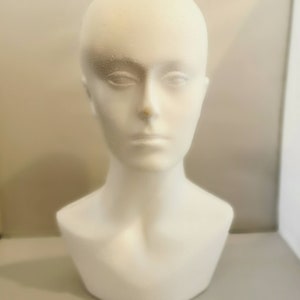 Model. Poly Head. Styrofoam Mannequin Head Display Stand. Hat, Glasses ...