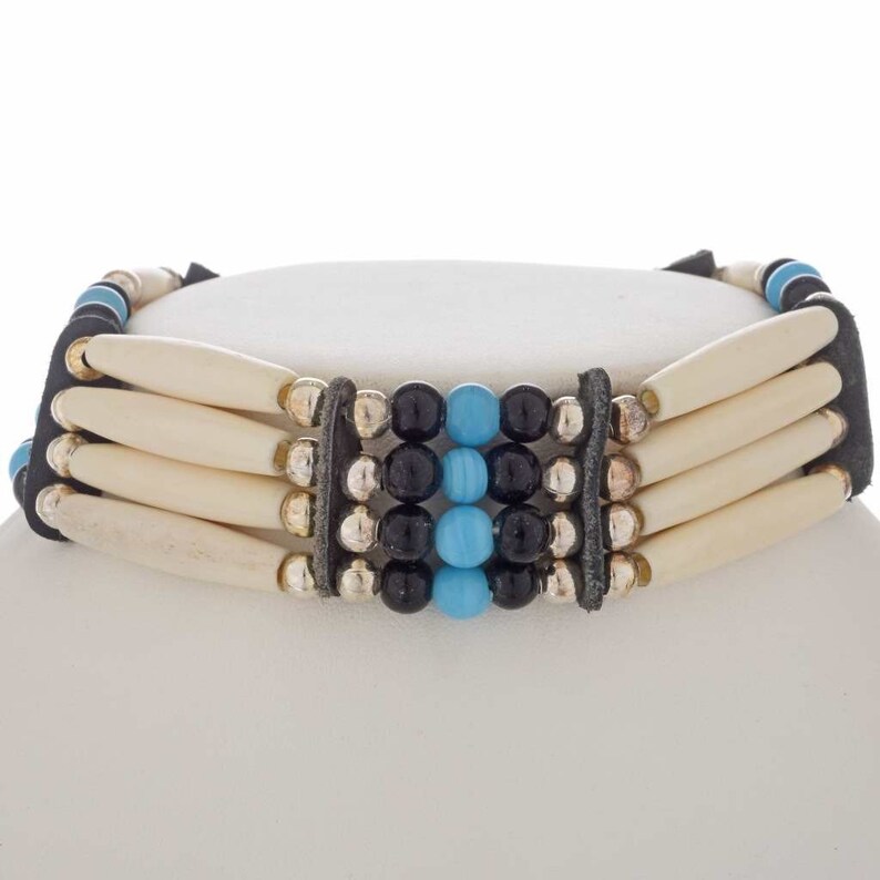 Apache Style Bone Choker Traditional Indian Four Strand - Etsy