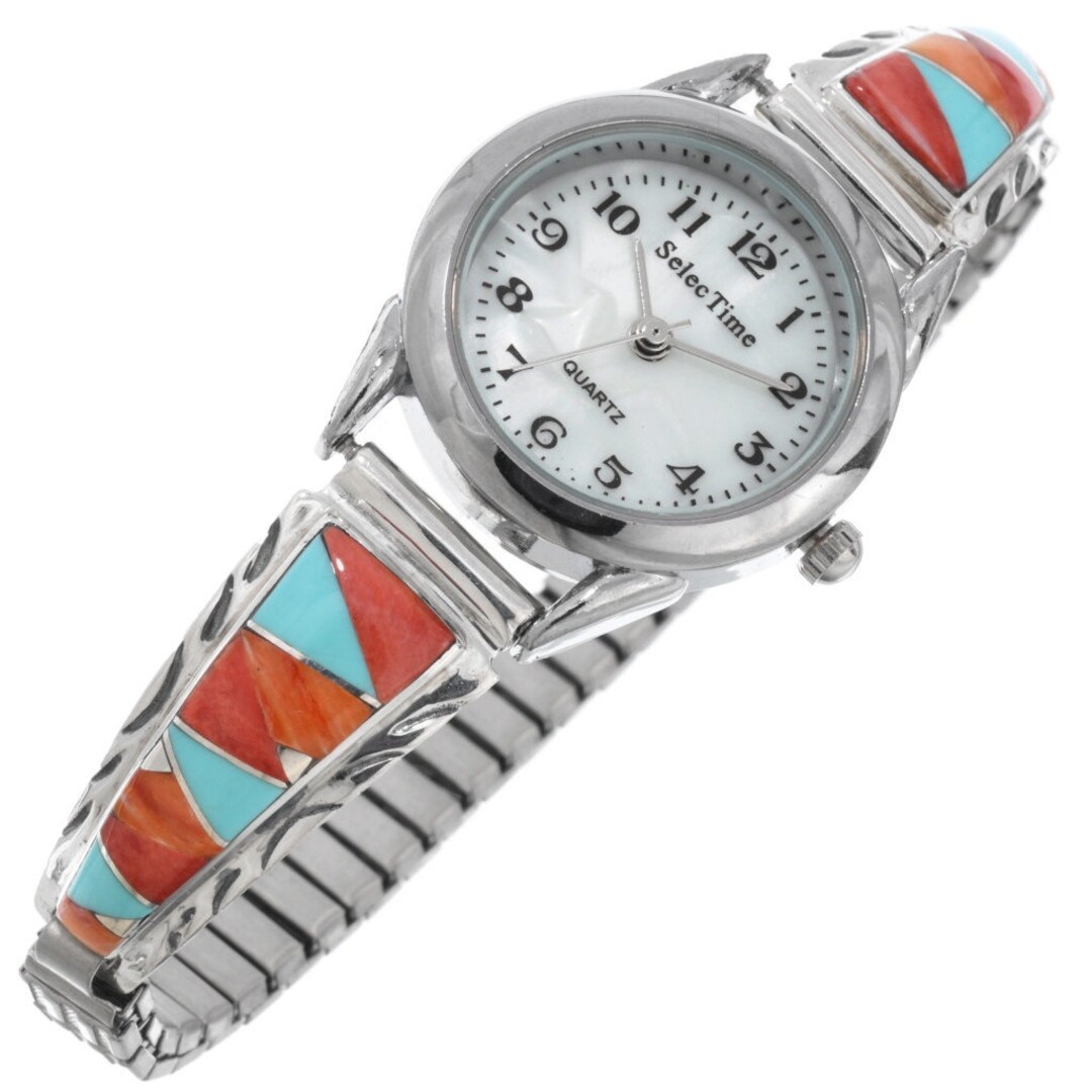 Southwest Turquoise Sterling Silver Ladies Spiny Oyster Watch Pretty ...