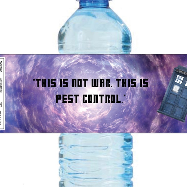 Dr Who Water Bottle Stickers - Etsy
