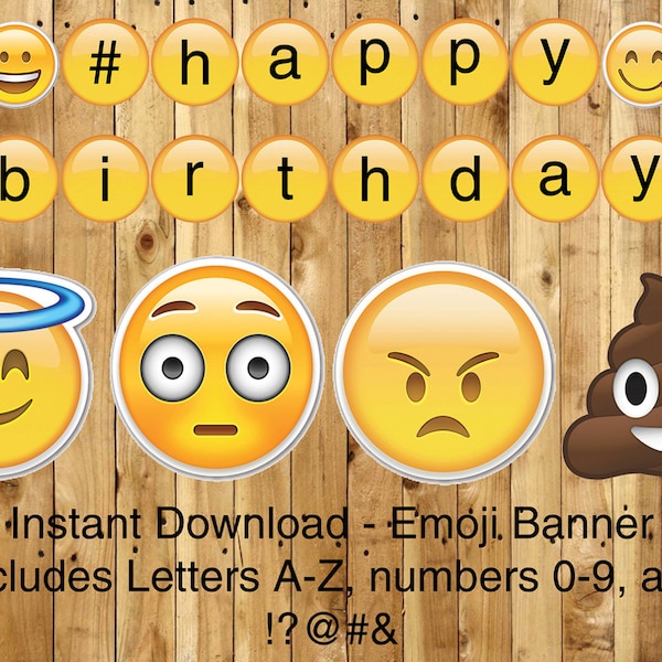 Emoji Banner - Etsy