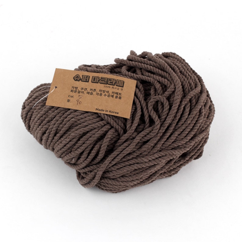 Super Macrame Cord Natural Cotton Cord Rope 3mm,4mm,5mm X 80m (87 Yd) 6 ...