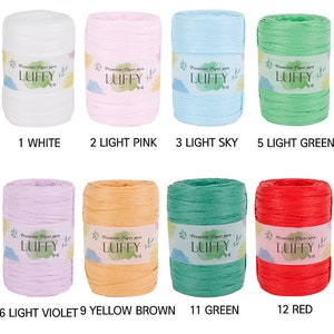 Luffy Premium 2mm Thickness Craft Ribbon Light Weight Soft Paper Raffia ...