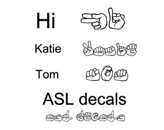 Sign Language Decal | Etsy